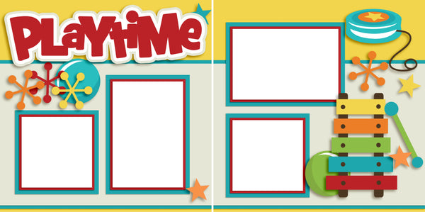 Playtime - Digital Scrapbook Pages - INSTANT DOWNLOAD – EZscrapbooks