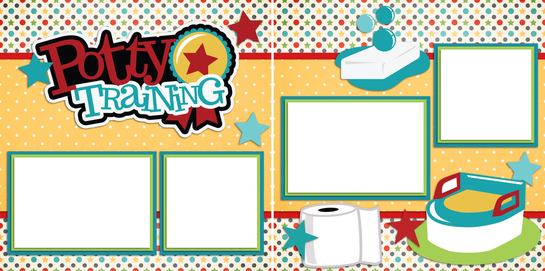 Potty Training - Digital Scrapbook Pages - INSTANT DOWNLOAD – EZscrapbooks