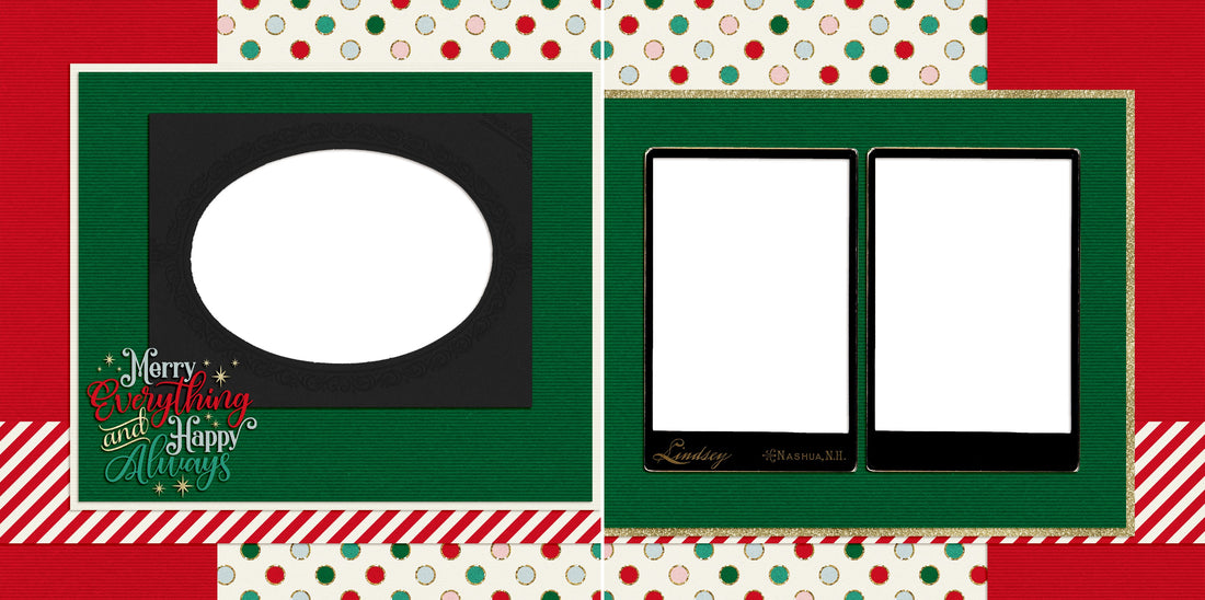 Merry Everything - Christmas - Digital Scrapbook Pages - INSTANT DOWNL ...