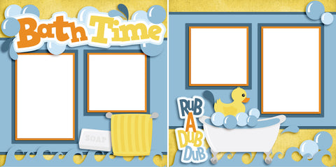 Bath Time - Digital Scrapbook Pages - INSTANT DOWNLOAD – EZscrapbooks