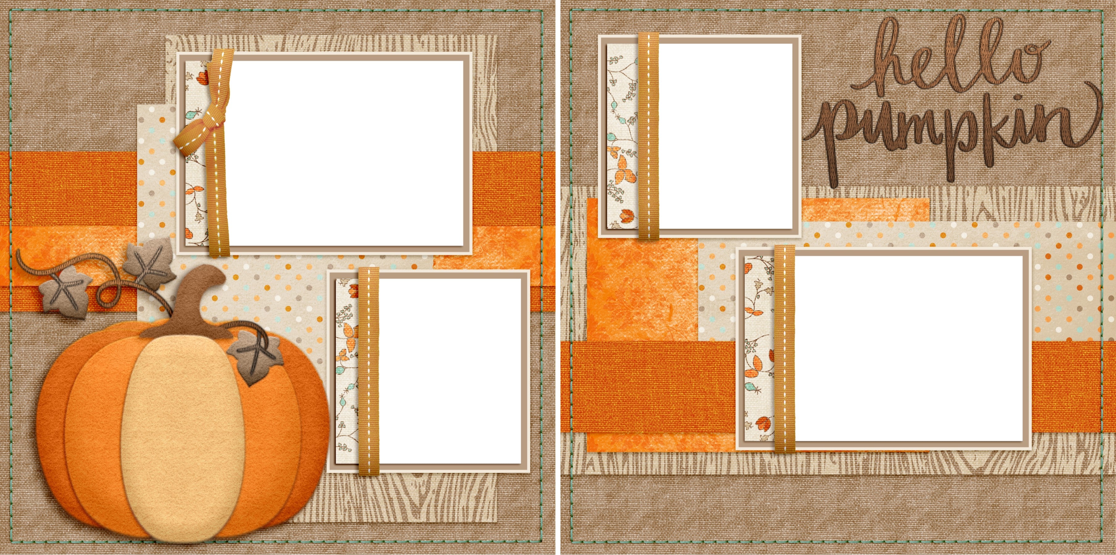 Hello Pumpkin - Digital Scrapbook Pages - INSTANT DOWNLOAD - 2019 ...