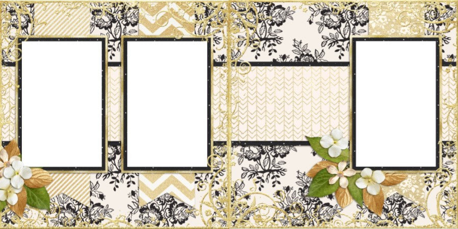 Wedding Album Set of 12 Double Page Layouts - 1044 – EZscrapbooks