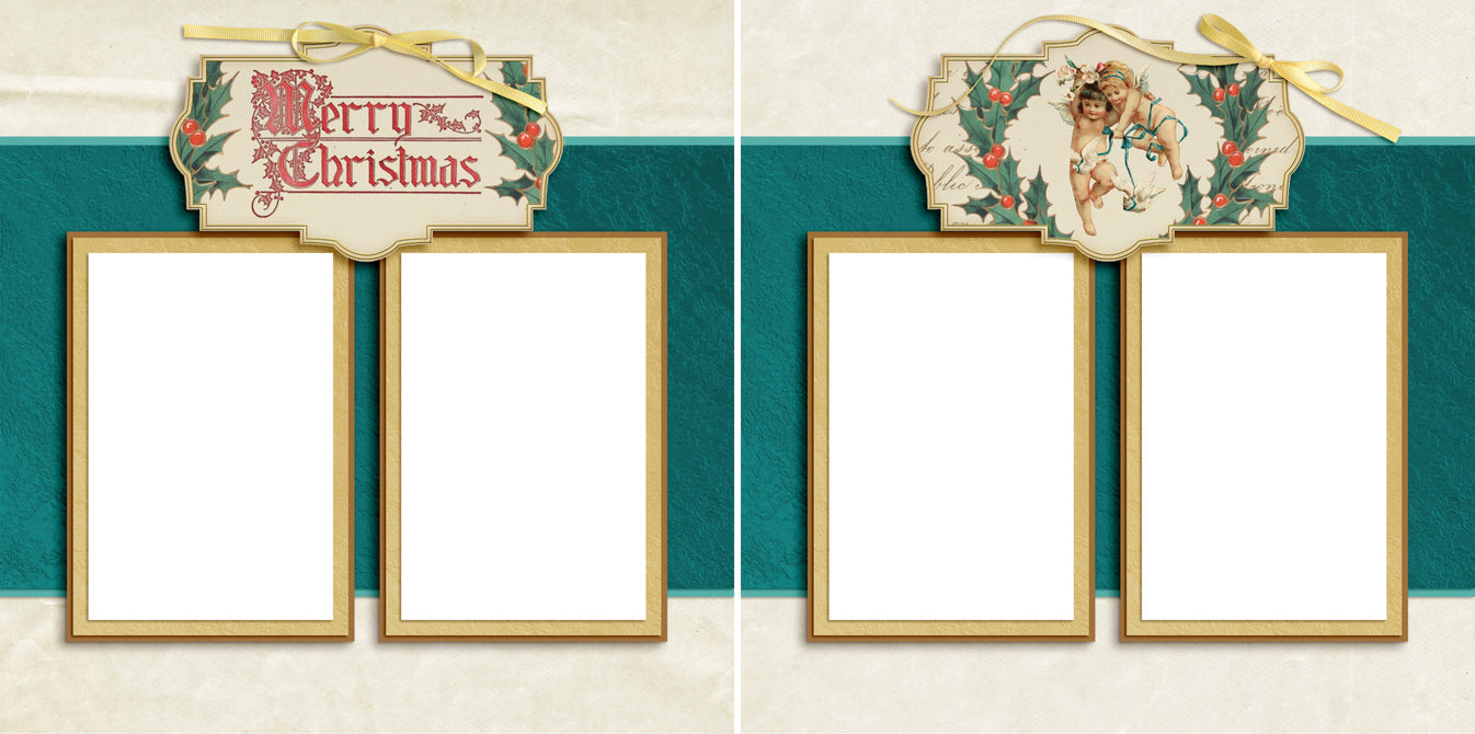 Victorian Christmas - Digital Scrapbook Pages - INSTANT DOWNLOAD ...