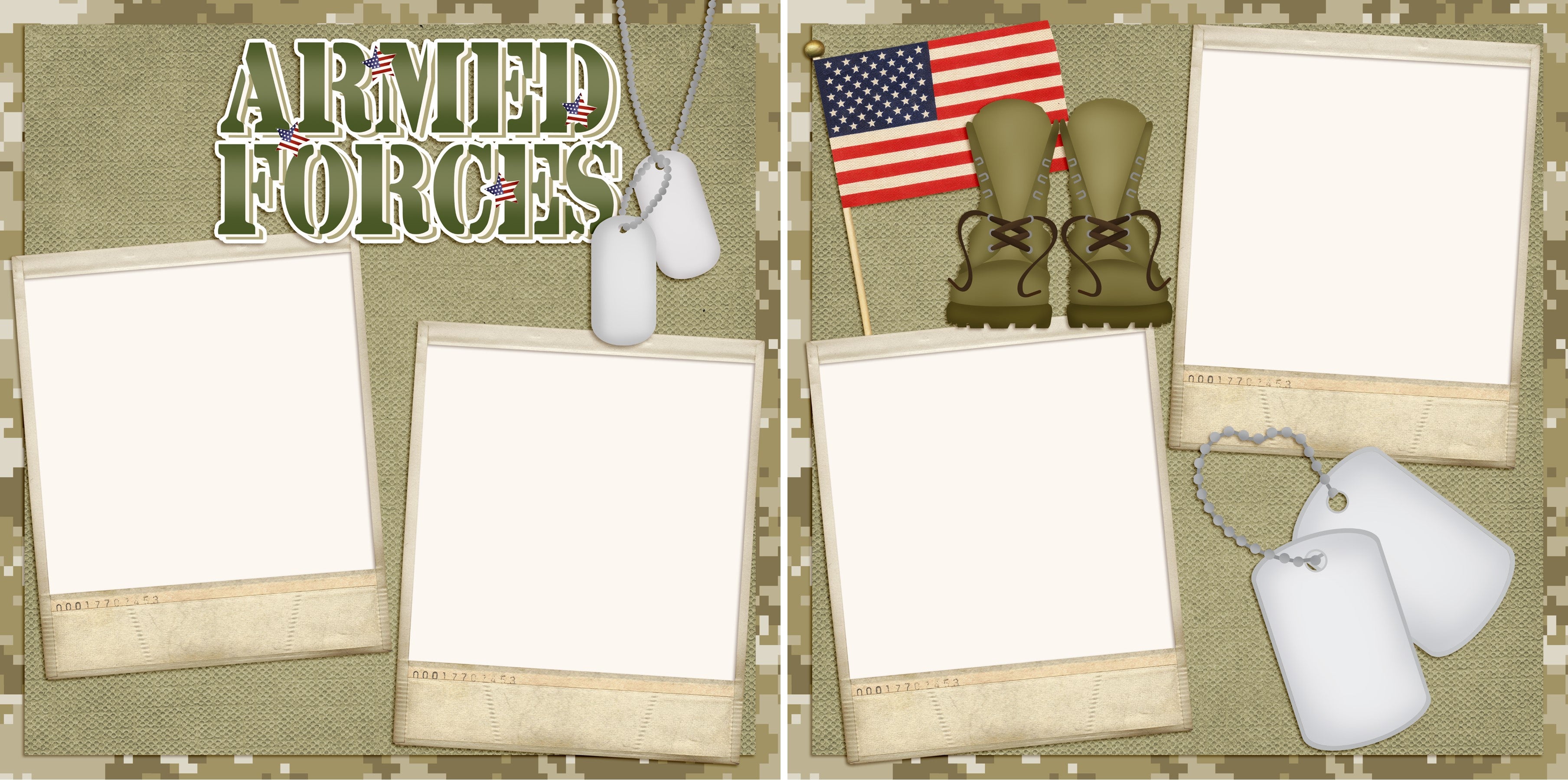 Armed Forces - Digital Scrapbook Pages - INSTANT DOWNLOAD – EZscrapbooks
