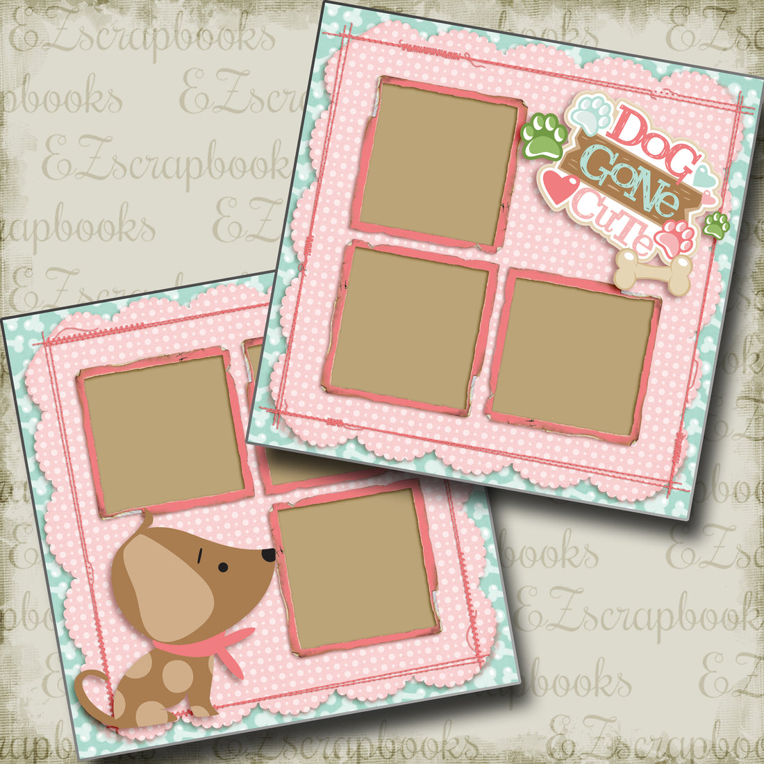 Dog Gone Cute Pink - 4016 – EZscrapbooks